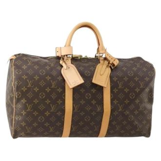 Louis Vuitton Sac Keepall 50 Boston doccasion - Femme - Pre-owned - Brun - Taille: ONE Size