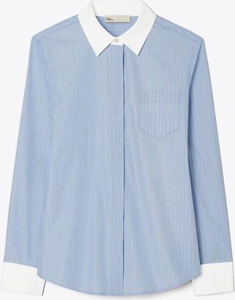 Tory Burch Damen Gestreiftes Button-down-Hemd
