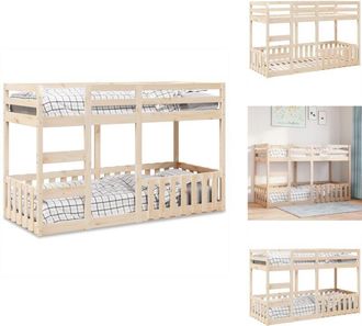 vidaXL Vidaxl - Lit superposé 90x190 cm Bois de pin massif - Cadre De Lit Superposé - Cadres De Lit Superposé - Cadre De Lit Superposé Bas - Cadre De Lit