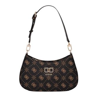 Guess Emelie Logo Schultertasche - - Bags - Damen - Braun - ONE SIZE