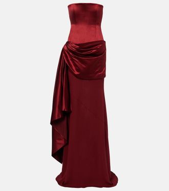 Alex Perry Robe corset en soie