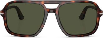 Persol Sonnenbrille mit eckigem Gestell - Braun