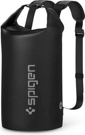 Spigen Dry Bag 30L [Aqua Shield] wasserdichte Tasche & wasserfester Rucksack f&uuml;r Strand, Schwimmen, Camping, Kajakfahren, Bootfahren - Schwarz