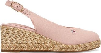 Tommy Hilfiger Espadrilles Mid Wedge Espad Slingback Speck FW0FW09472 Rosa
