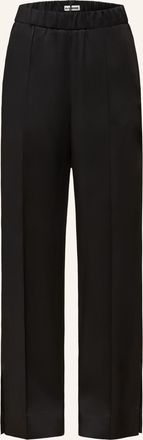Jil Sander Marlenehose Aus Satin schwarz