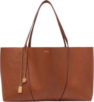 Chlo&eacute; Femme, Sacs, Brun, Taille: ONE Size East-West Spin Large Tote