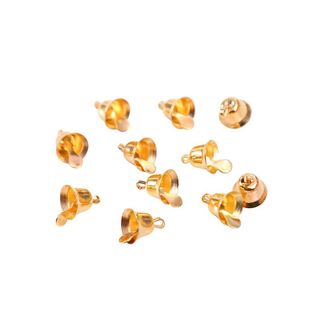 BESTOYARD 20 Stück Weihnachtsbaum Glocken Anhänger Weihnachtsanhänger Christbaumschmuck Baumschmuck Glöckchen Weihnachtsdeko zum Aufhängen (Goldene)