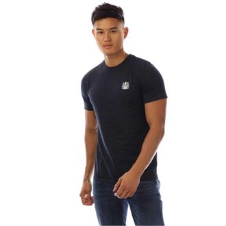 Aquascutum T-Shirt f&uuml;r Herren, Rundhalsausschnitt (Marine/Wei&szlig;)
