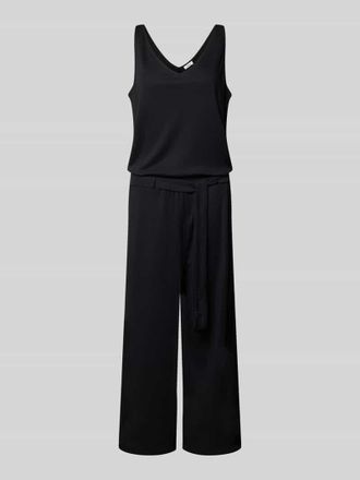 s.Oliver Red Label Regular Fit Jumpsuit mit Bindeg&uuml;rtel aus Baumwoll-Mix