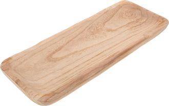 SOLUSTRE Rechteckiges Serviertablett Aus Holz F&uuml;r K&uuml;chenarbeitsplatte Oder Couchtisch Holztablett F&uuml;r Lebensmittel S&uuml;&szlig;igkeiten Obst N&uuml;sse Und Snacks