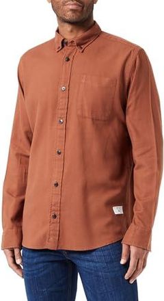 Jack & Jones Bestseller A/S Jprblubrook T-Shirt en serg&eacute; Solide L/S Chemise de Loisirs, Marron Cambridge/Coupe : Confortable, XL Homme