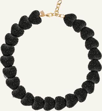 Crystal Haze Crystal Haze Halsketten Jelly Heart Necklace Midnight By Glambou gold