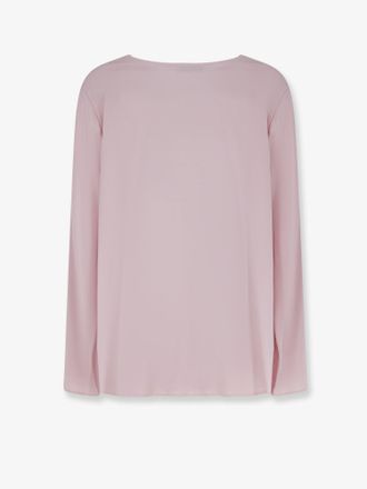 Max Mara Womens Stretch Silk Shirt Pink