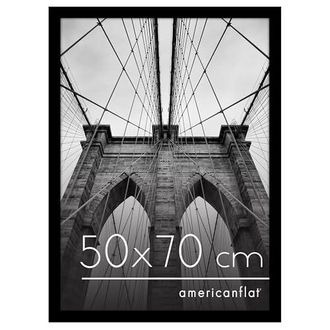 Americanflat 50x70 cm Bilderrahmen aus MDF-Holz mit Widerstandsfähiges Acryl - 70x50 cm Fotorahmen mit integrierter Aufhängung - für vertikale oder horizontale Wan