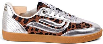 Genesis Damen vegan Sneaker G Volley Animal Print Silber Leo
