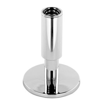 Fink silberner Kerzenhalter 12 cm für Stabkerzen glänzend vernickelter Kerzenleuchter