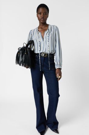 Gerard Darel Blouse fluide imprim&eacute; chainettes - CAMMIE - Naturel