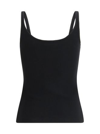 Off-white Womens Off Stamp Rib Tank Top Black-White Cotton; Elastane