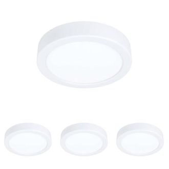 Eglo LED Deckenleuchte Idun, runde Deckenlampe, Deckenbeleuchtung aus Metall und Kunststoff in Wei&szlig;, Aufbauleuchte f&uuml;r B&uuml;ro und K&uuml;che, neutralwei&szlig;, &Oslash; 17 cm