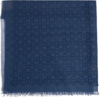 Ferragamo Homme, Accessoires, Bleu, Taille: ONE Size &Eacute;charpe avec monogramme