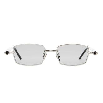 Kuboraum Rechteckige Sonnenbrille in Silber/Grau/Schwarz - - Accessories - Damen - Grau - ONE SIZE