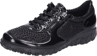 Waldläufer Damen Schnürhalbschuhe Havy Schnürschuh Lederkombination Freizeit Sport Schuhe Uni