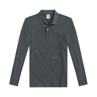 Brooks Brothers Anthrazitfarbenes Stretch-Baumwoll-Poloshirt - - Tops - Herren - Grau - XS