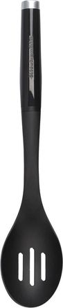 KitchenAid KCG004OHOBE, Non-Stick Slotted Spoon, 35 cm, Onyx Black