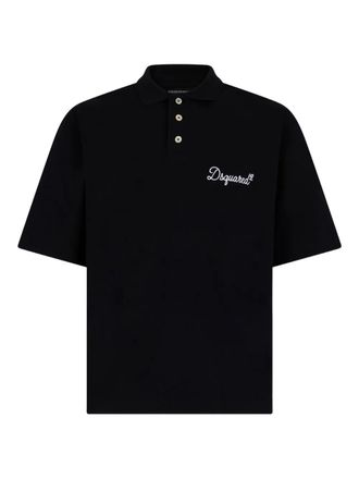 Dsquared2 polo &agrave; logo imprim&eacute; - Noir