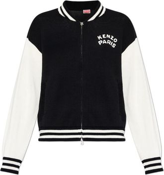 Kenzo Homme, Pulls, Noir, Taille: XL Paris Emblem Varsity Cardigan