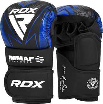 RDX Sports IMMAF Sparring Grappling Handschuhe, bel&uuml;ftete offene Handfl&auml;che, Verstellbare Handgelenkriemen Punchinghandschuhe f&uuml;r Muay Thai, Kickboxen, Freefight