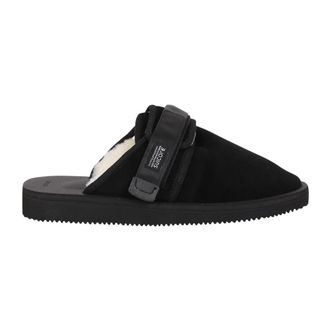 Suicoke Schwarze Sandalen mit Shearling-Futter - - Shoes - Herren - Schwarzk - 40 EU