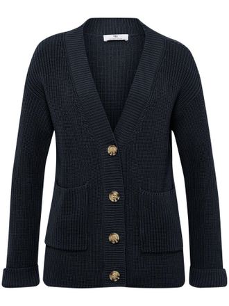 Peter Hahn Strickjacke V-Ausschnitt Peter Hahn blau