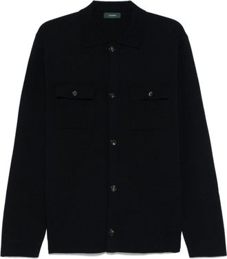 Zanone Klassischer Cardigan - Blau