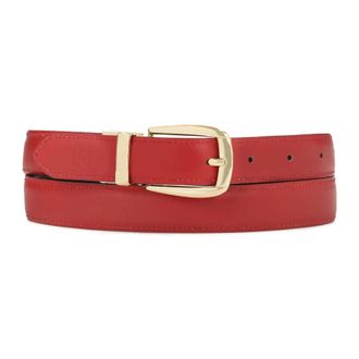 Kazar Roter und schwarzer G&uuml;rtel mit goldener Schnalle - - Accessories - Damen - Rot - 90 CM