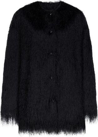 Loulou Studio Femme, Vestes, Noir, Taille: 38 FR Manteau Ovale Filipo