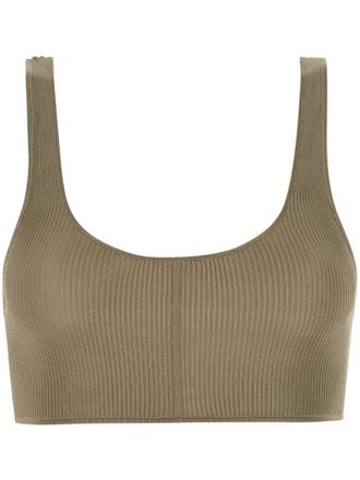 Saint Laurent Geripptes Bralette - Nude