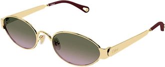 Chlo&eacute; unisex, Accessoires, Jaune, Taille: 54 MM Oval Lunettes de soleil