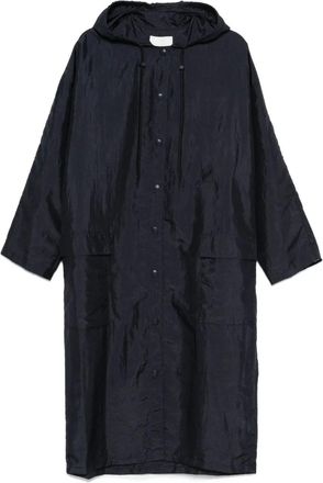 Tibi manteau boutonné à capuche - Bleu