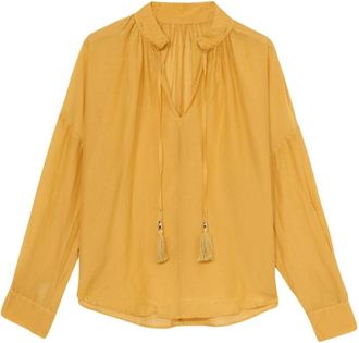 Oltre Damen, Blusen & Hemden, Gelb, S/MGröße