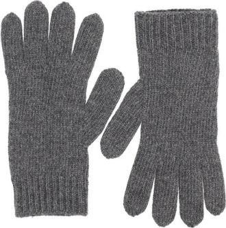 Vivienne Westwood Orb-Embroidered Cashmere Gloves - Gray