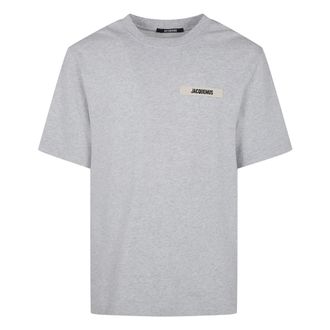 Jacquemus Le T-Shirt Gros Grain - - Tops - Herren - Grau - S