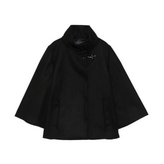 Fay Toggle-Verschluss Cape Jacke - - Jackets - Damen - Schwarzk - L