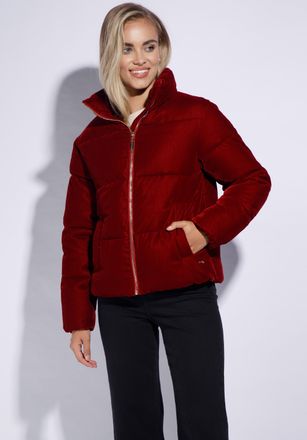 Wittchen Damen Steppjacke aus Velours, Rot, Polyester