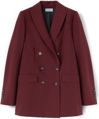 Motivi Femme, Vestes, Rouge, Taille: 46 FR Blazer Crois&eacute; Polyester-Viscose