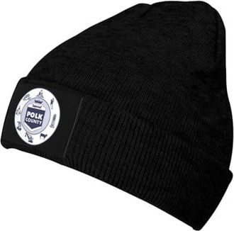 Generic Beanie pour Homme Comté De Polk, Floride Extensible Tricoter Chapeau Classique Chapeau dhiver Tricoté pour Adultes Femme Sports