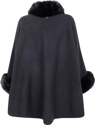 Twinset Femme, Vestes, Noir, Taille: ONE Size Manteaux Noirs pour Femmes