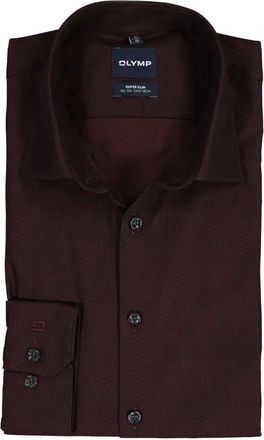 Olymp Herren Hemden rot Baumwoll-Stretch