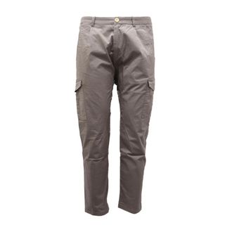 Paolo Pecora Cargo Baumwollhose Made in Italy - - Trousers - Herren - Gr&uuml;n - S