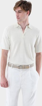 van Laack Poloshirt aus Boucl&eacute;-Strick